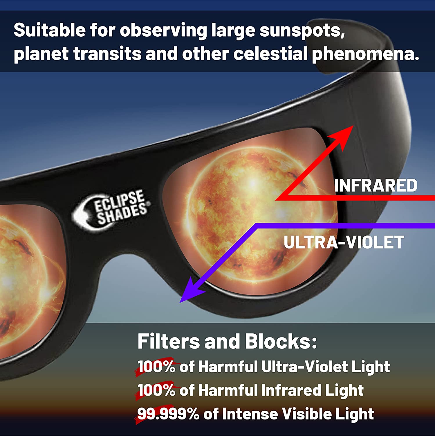 Fusion Specs Solar Eclipse Glasses - Hyper Fusion